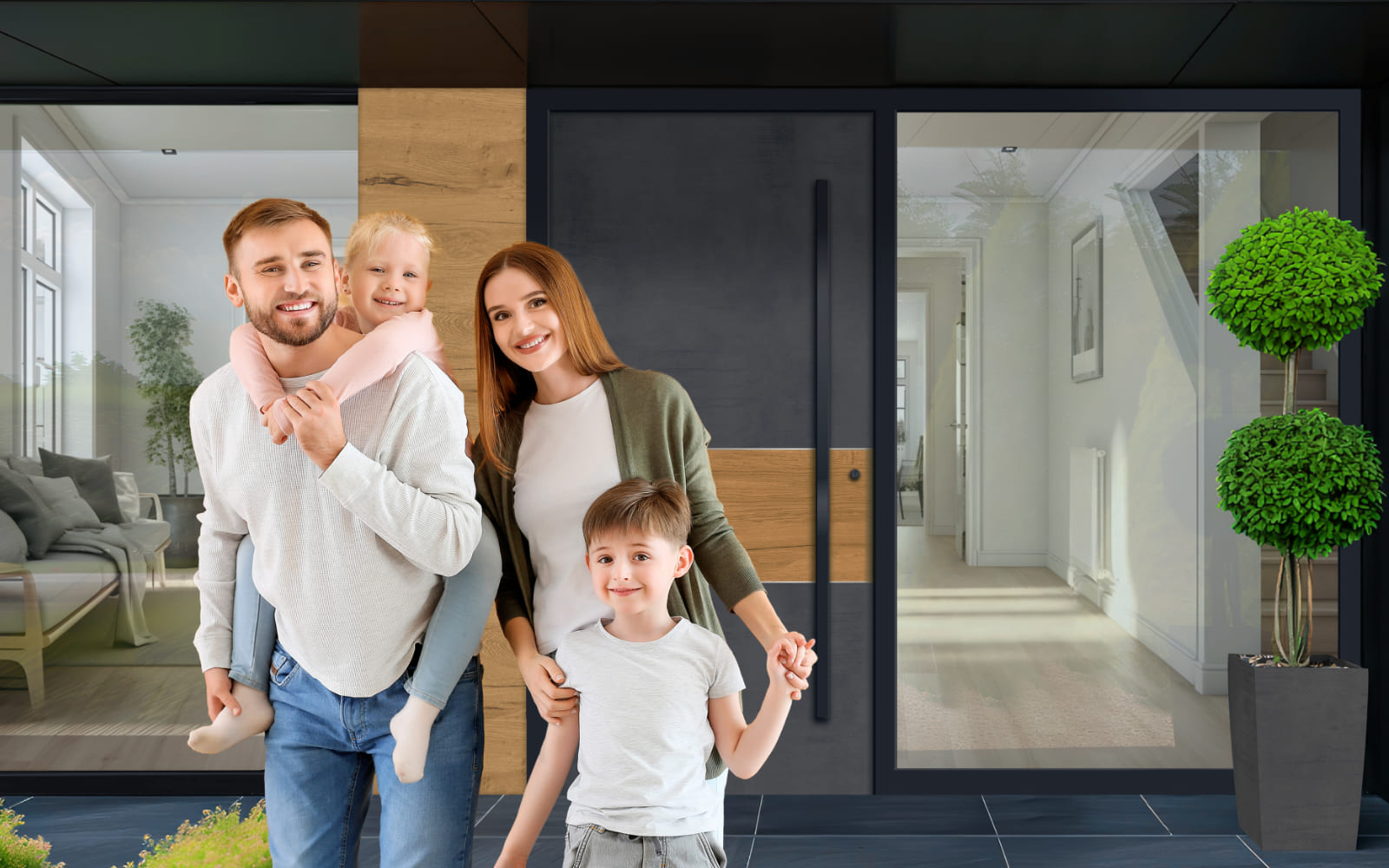 Haustüren aus Keramik, Aluminium, Echtholz und Naturstein